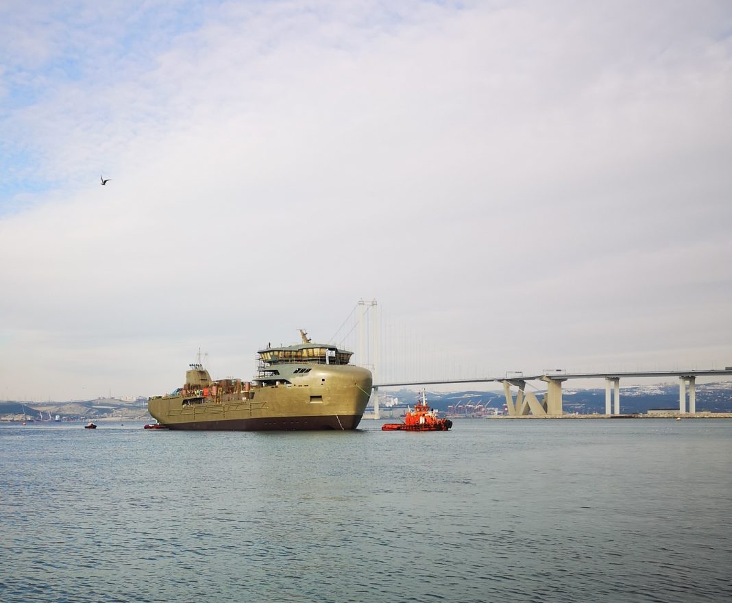 The world’s largest wellboat is launched | SalmonBusiness