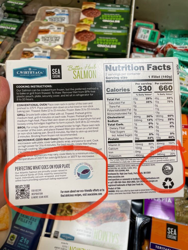 Why is this non-GMO packaged Atlantic salmon labelled ‘bioengineered ...